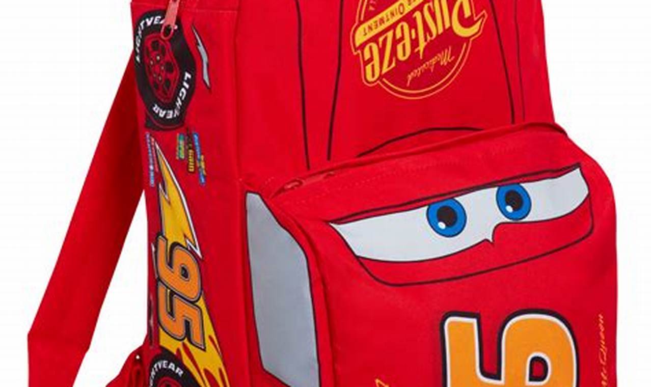 Lightning McQueen Backpack: Race-Ready Style!