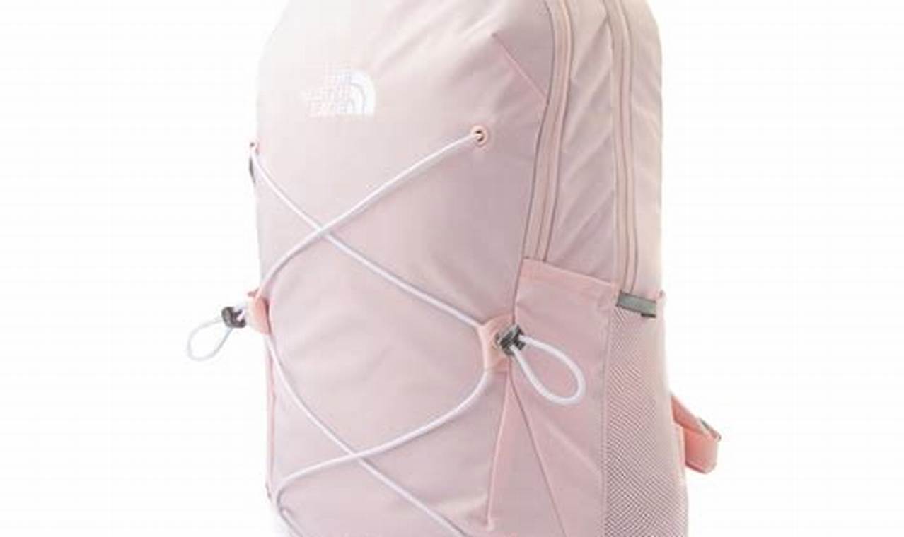 Stylish Pink & White North Face Backpack: On Trend!